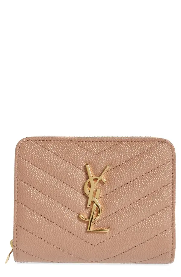 Saint Laurent Monogram Matelassé Leather Wallet