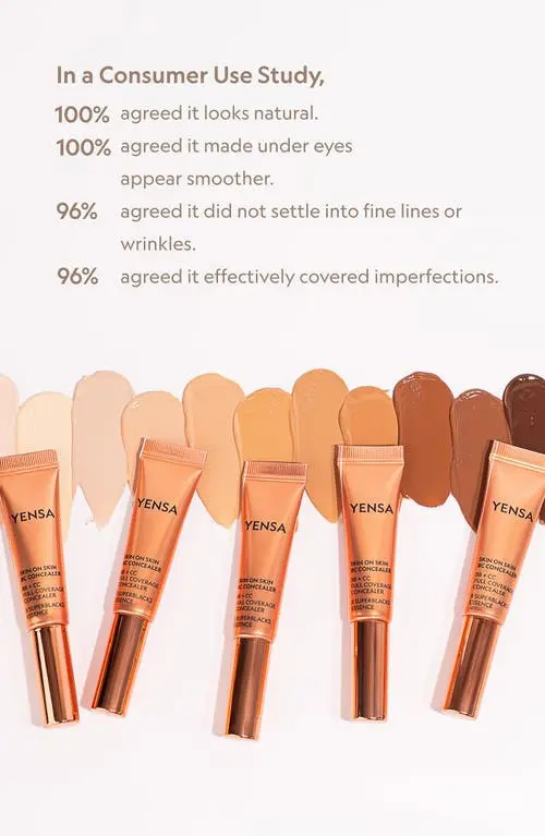 YENSA Skin On Skin Bb + Cc Full Coverage Hyaluronic Serum Concealer - Tan Neutral