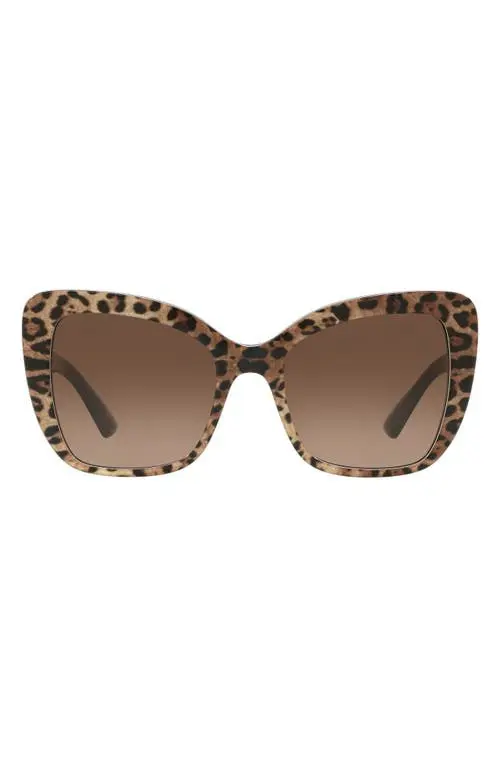 Dolce & Gabbana 54mm Butterfly Sunglasses - Black Brown