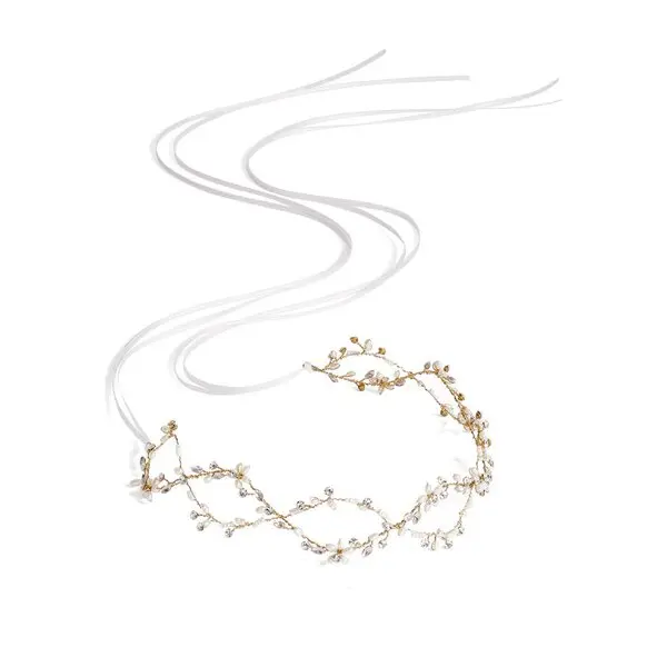 Brides & Hairpins Octavia Pearl & Jeweled Halo - Gold