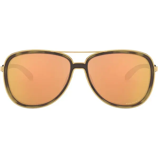 Oakley Split Time Prizm™ Polarized Pilot Sunglasses - Brown Tortoise Gold Prizm Rose