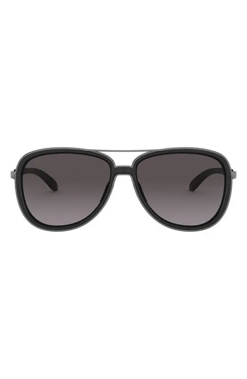 Oakley Split Time Prizm™ Polarized Pilot Sunglasses - Velvet Black/prizm Grey Grad
