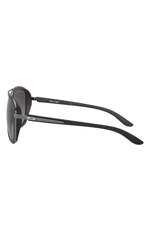 Oakley Split Time Prizm™ Polarized Pilot Sunglasses - Velvet Black/prizm Grey Grad