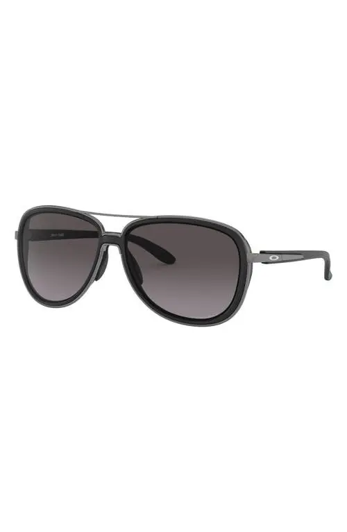 Oakley Split Time Prizm™ Polarized Pilot Sunglasses - Velvet Black/prizm Grey Grad