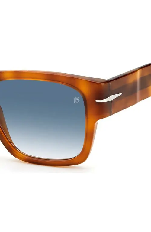 DB EYEWEAR BY DAVID BECKHAM Rectangular Sunglasses - Havana Honey
