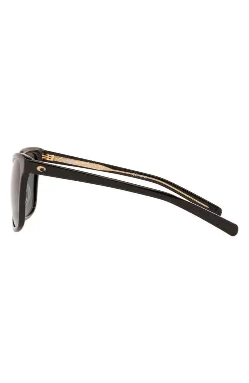 COSTA DEL MAR Phantos 57mm Polarized Sunglasses - Black