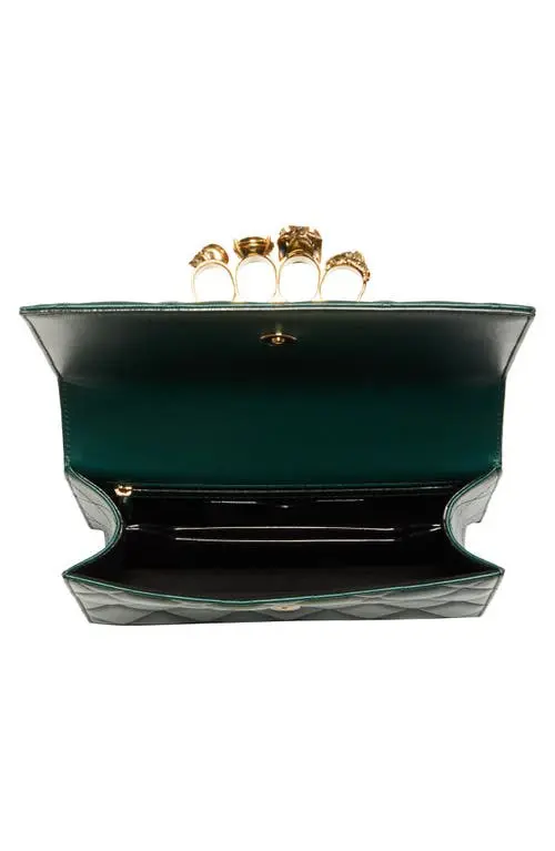 Alexander McQueen Alexander Knuckle Ring Quilted Leather Shoulder Bag
