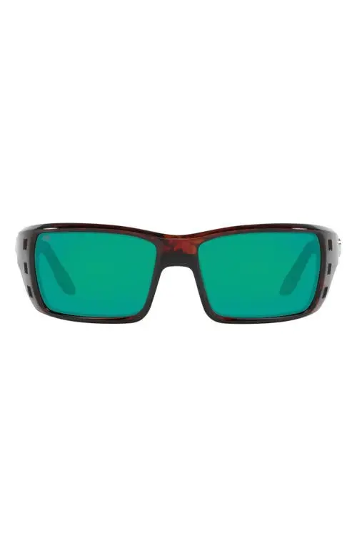 COSTA DEL MAR 63mm Oversized Rectangular Sunglasses - Tort