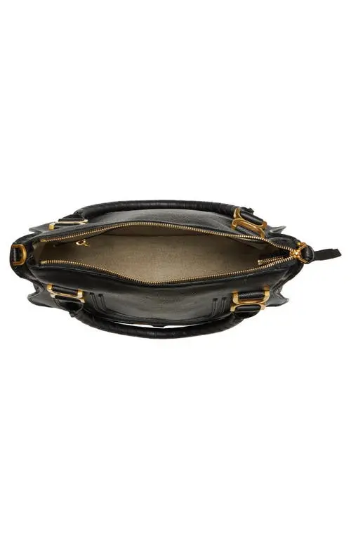 Chloé Medium Marcie Leather Satchel - Black