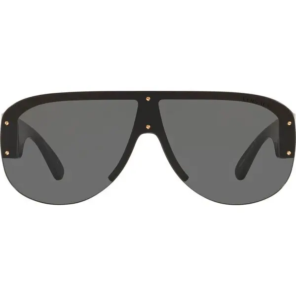 Versace 148mm Shield Sunglasses - Black/dark Grey