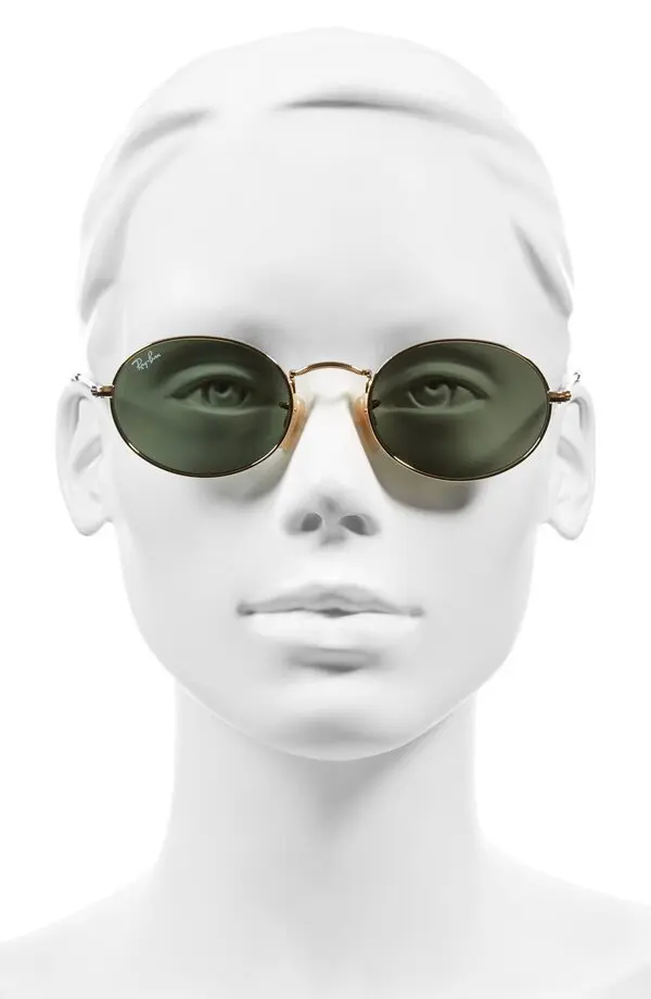 Ray-ban Oval Sunglasses - Gold/ Green
