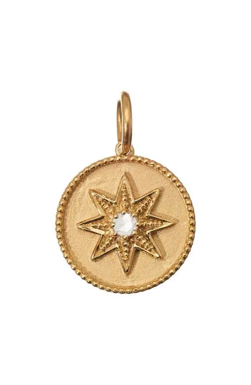 Sethi Couture Etoile Diamond Coin Pendant - Yellow