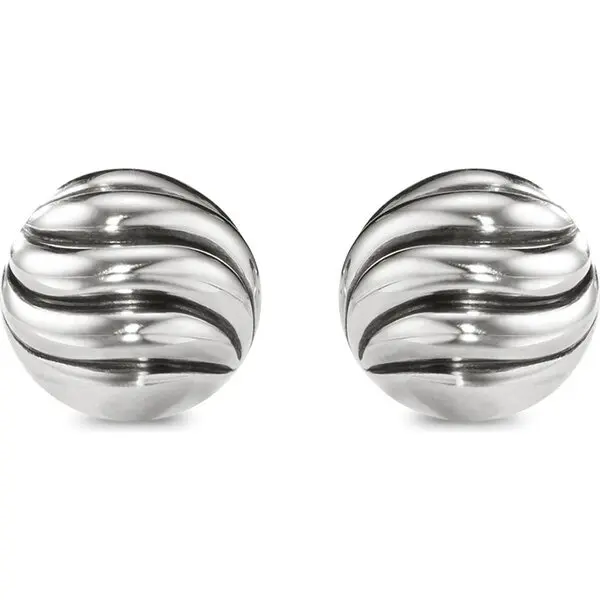 David Yurman Sculpted Cable Stud Earrings - Silver