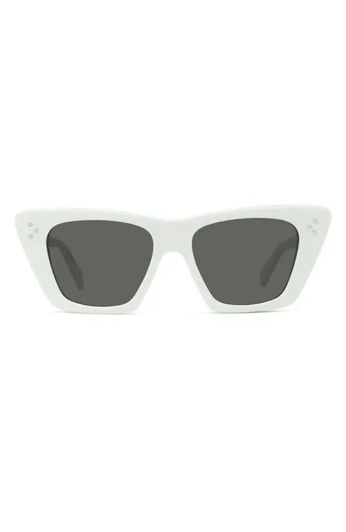 Celine 51mm Cat Eye Sunglasses - Ivory/smoke
