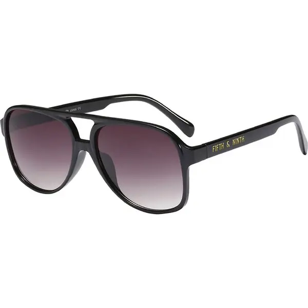 FIFTH & NINTH Kingston Aviator Sunglasses - Black/black