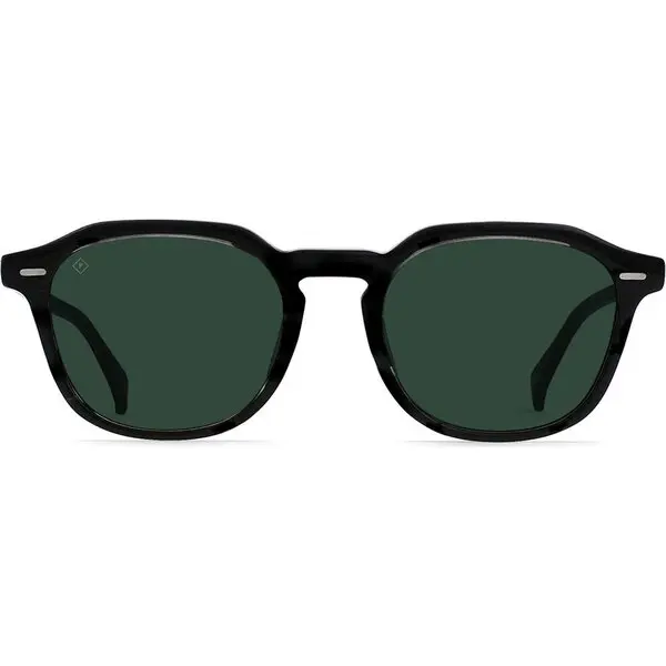 Raen Clyve 52mm Polarized Sunglasses - Crystal Black/green Polar