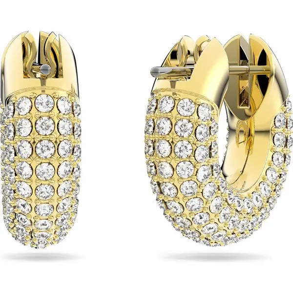 SWAROVSKI Dextera Pavé Hoop Earrings - Crystal Gold