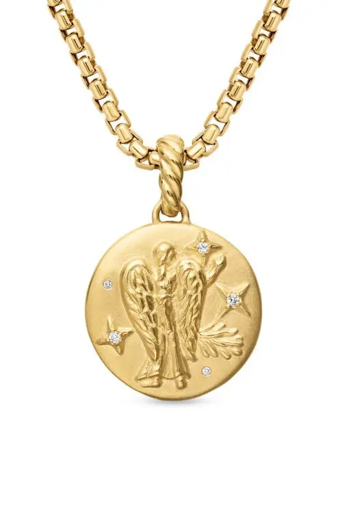 David Yurman 18k Yellow Gold Zodiac Amulet With Diamonds - Yellow Goldirgo