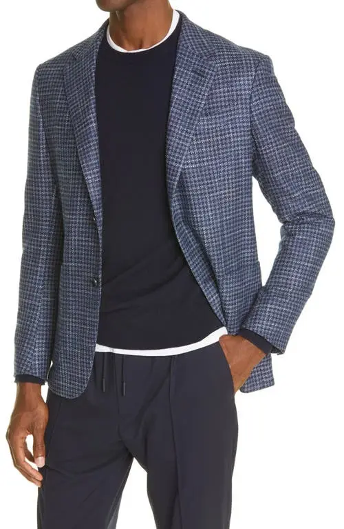 Zegna Crossover Micro Check Wool Sport Coat