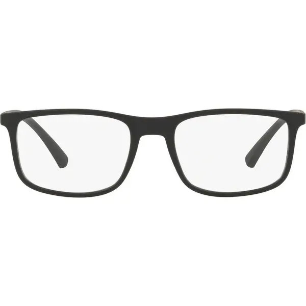 Emporio Armani 55mm Rectangular Eyeglasses - Black