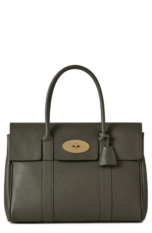 Mulberry Bayswater Grained Leather Satchel - Juniper Green