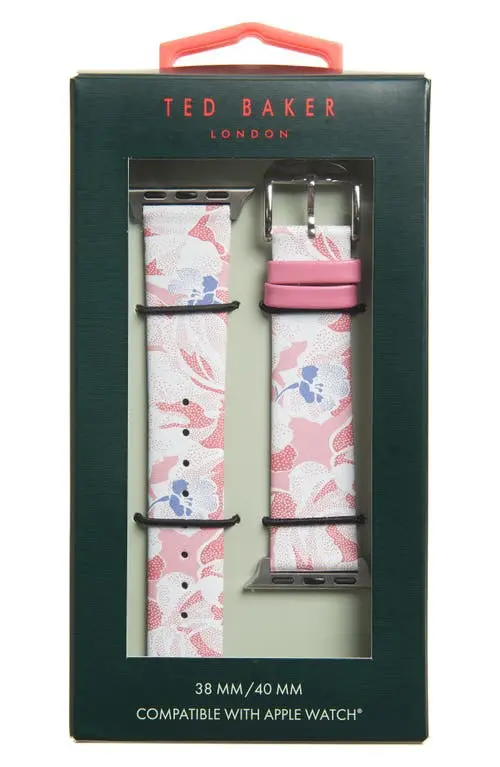 Ted Baker London Floral Leather Band For Apple Watch