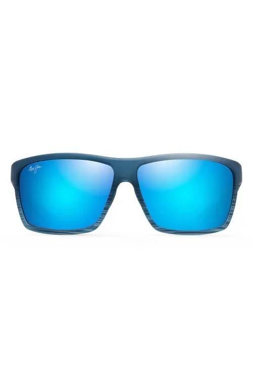 Maui Jim Alenuihaha 64mm Polarized Sunglasses - Blue Black Stripe/blue Hawaii