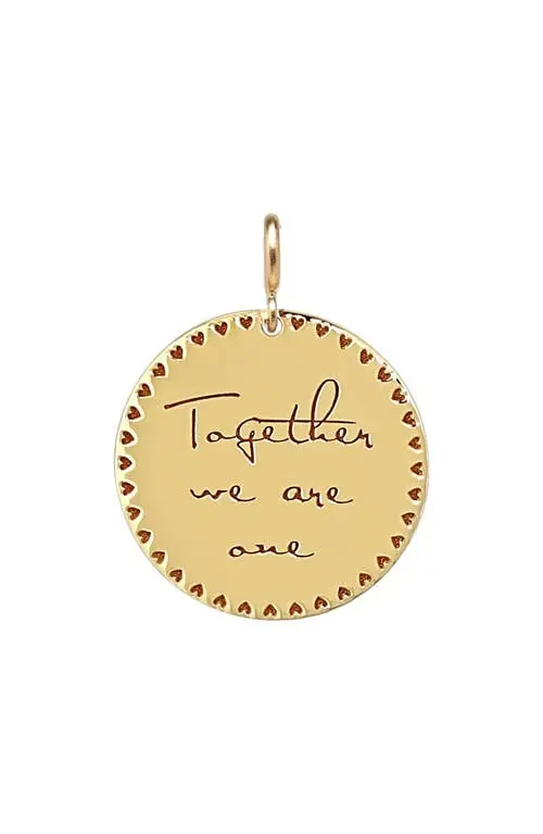 Zoe Chicco Mantra Coin Pendant - 14k Gold