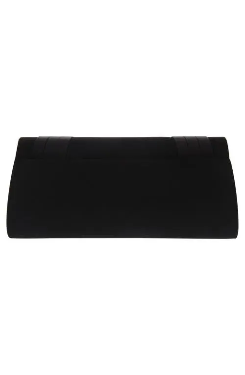 Nina Avis Pleated Classic Clutch - Black Noble Satin