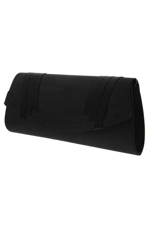 Nina Avis Pleated Classic Clutch - Black Noble Satin