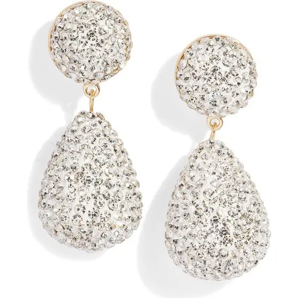 STELLA AND RUBY Luna Teardrop Earrings - Crystal