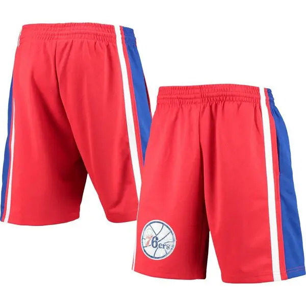 Mitchell & Ness Philadelphia 76ers Hardwood Classics 75th Anniversary Swingman Shorts - Red