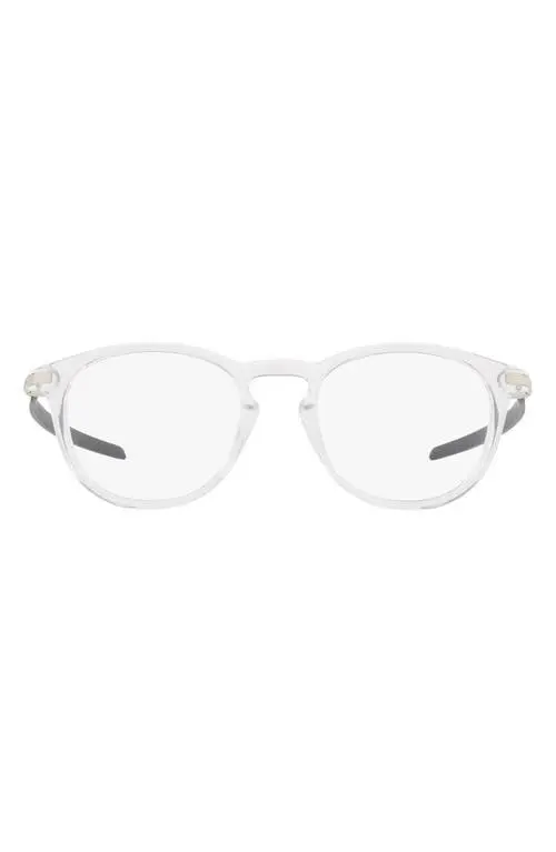 Oakley 50mm Round Frame Optical Glasses - Polished Clear