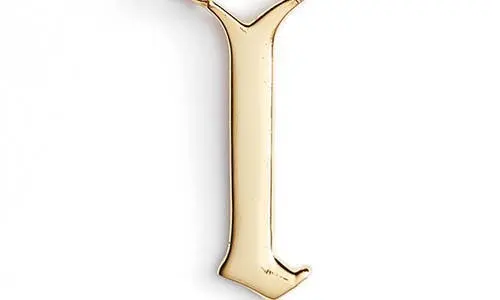 Argento Vivo Gothic Initial Pendant Necklace