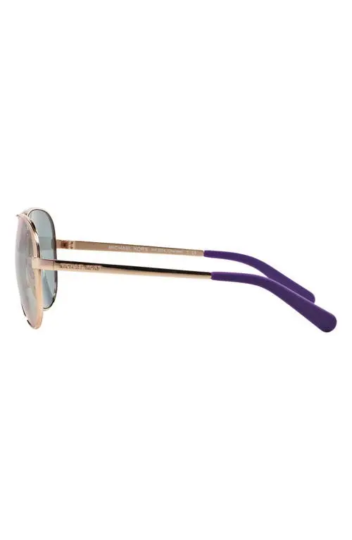 Michael Kors 59mm Aviator Sunglasses - Purple