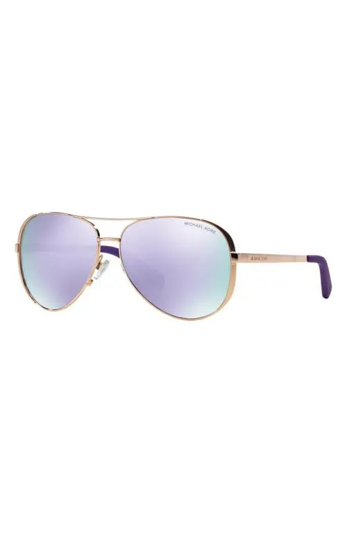 Michael Kors 59mm Aviator Sunglasses - Purple