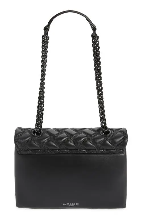 Kurt Geiger Kensington Drench Leather Shoulder Bag - Black