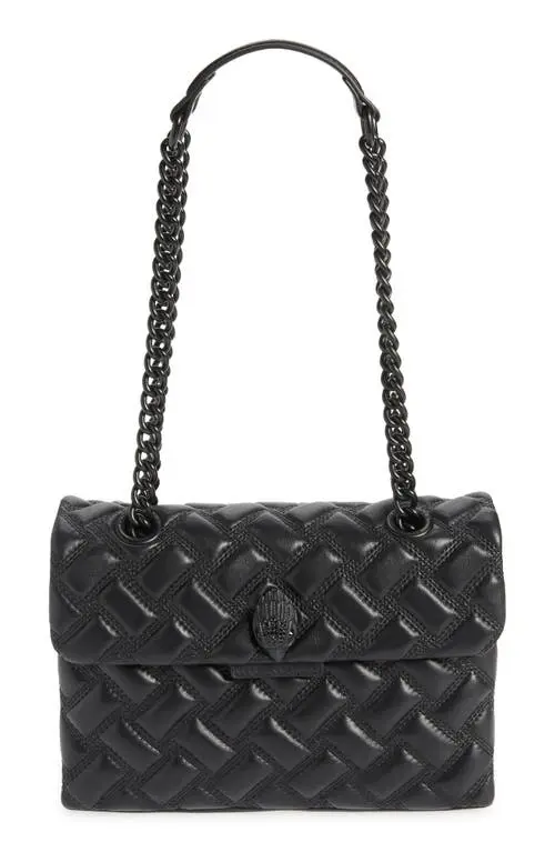 Kurt Geiger Kensington Drench Leather Shoulder Bag - Black