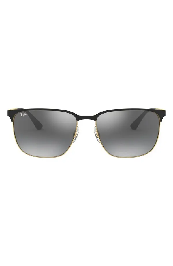 Ray-ban Clubmaster 59mm Gradient Mirrored Rectangle Sunglasses