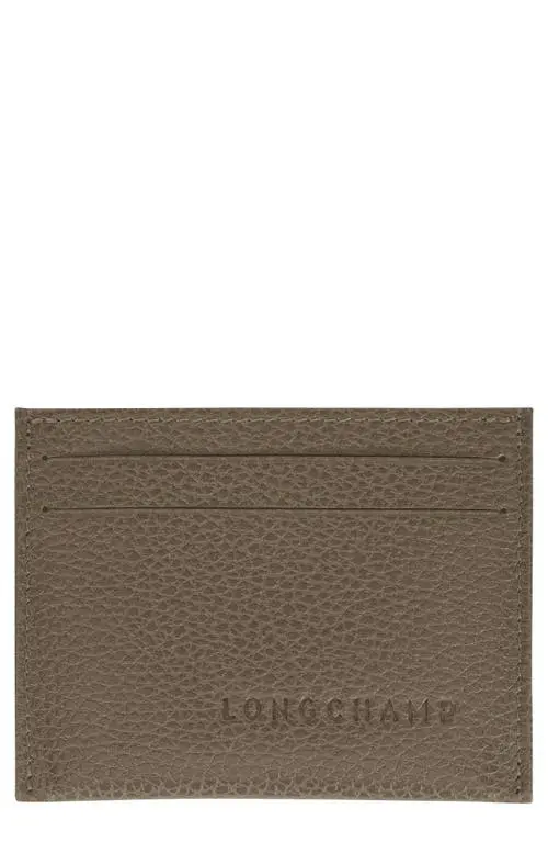 Longchamp Le Foulonné Leather Card Case - Caper