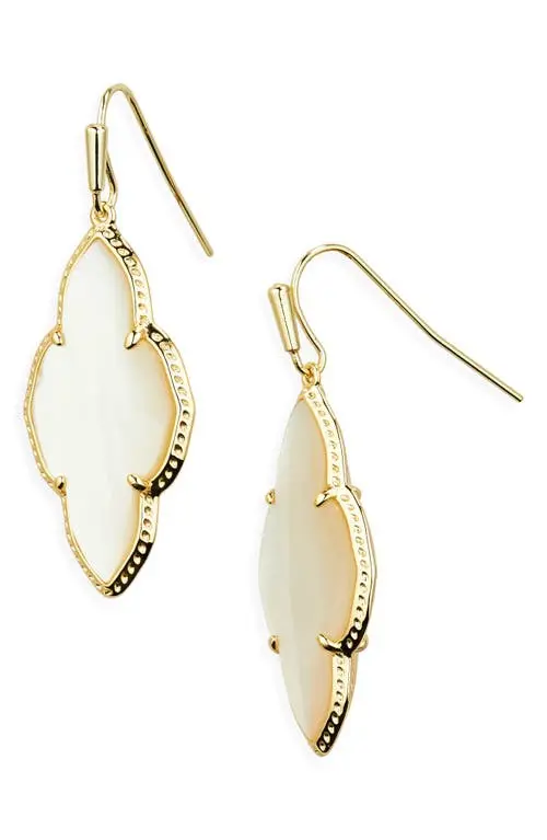 Kendra Scott Abbie Drop Earrings - Gold Ivory Mop