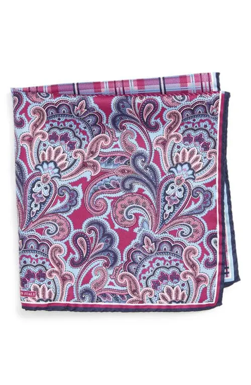 Nordstrom Shop 'three Panel' Silk Pocket Square - Pink