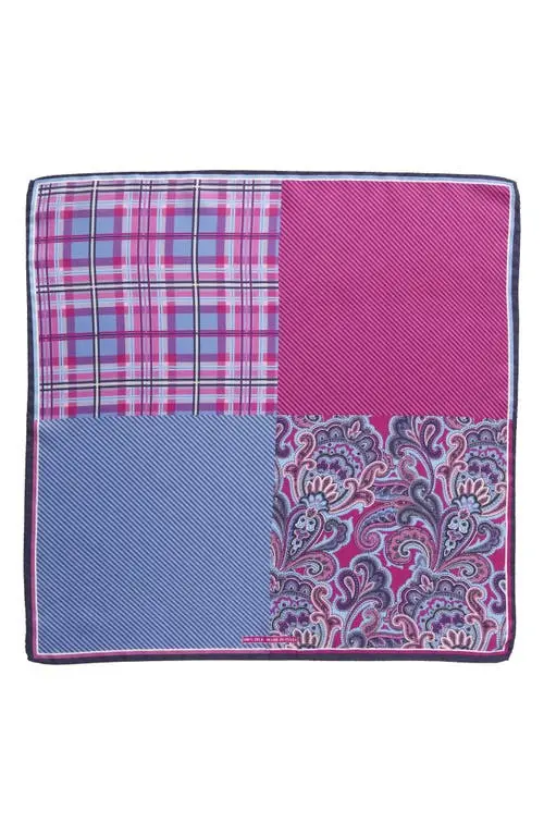 Nordstrom Shop 'three Panel' Silk Pocket Square - Pink