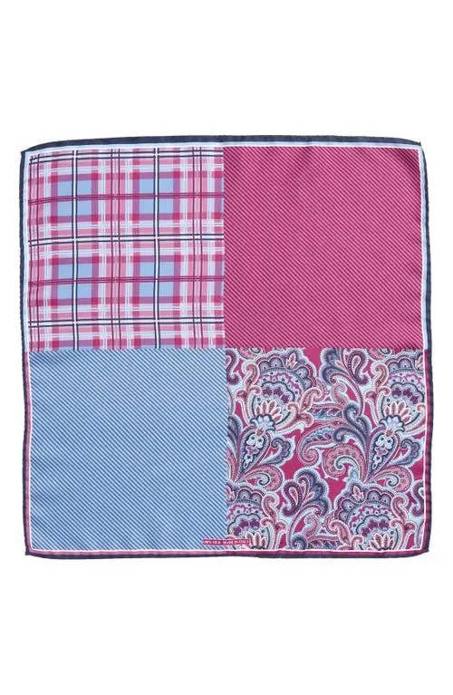 Nordstrom Shop 'three Panel' Silk Pocket Square - Pink