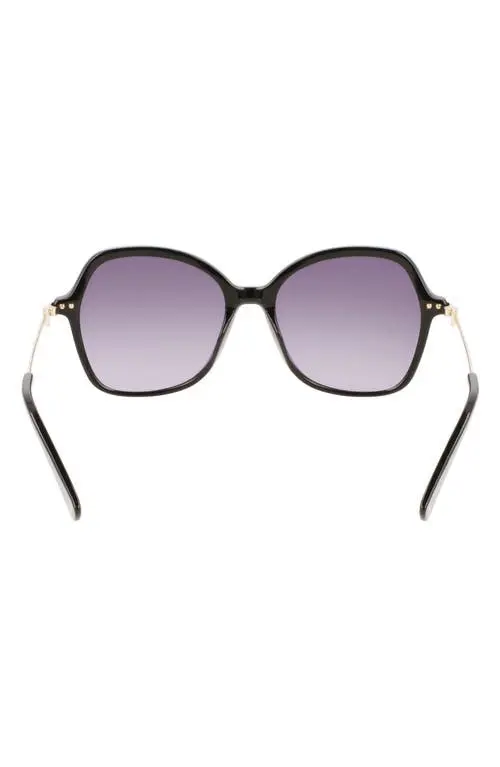 Longchamp 57mm Rectangle Sunglasses - Black