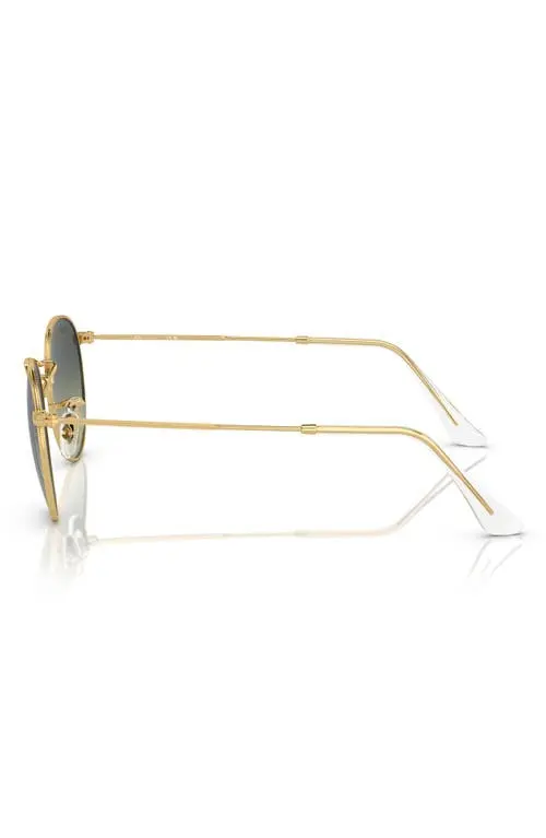 Ray-ban 47mm Round Sunglasses - Gold Flash