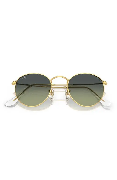 Ray-ban 47mm Round Sunglasses - Gold Flash