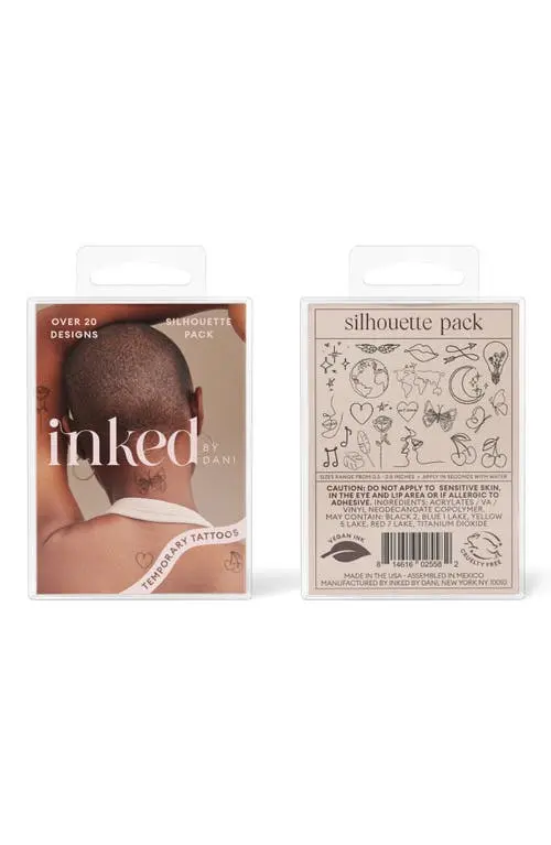 INKED BY DANI Silhouette Pack Temporary Tattoos - None