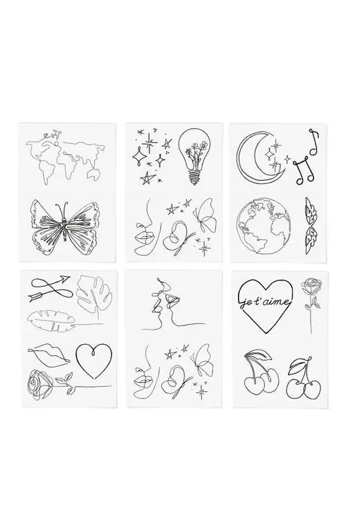 INKED BY DANI Silhouette Pack Temporary Tattoos - None