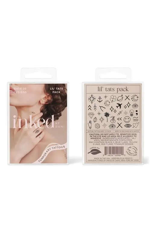 INKED BY DANI Lil' Tats Pack Temporary Tattoos